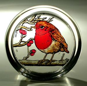 Fat Robin Hand Crafted Paperweight from Winged Heart